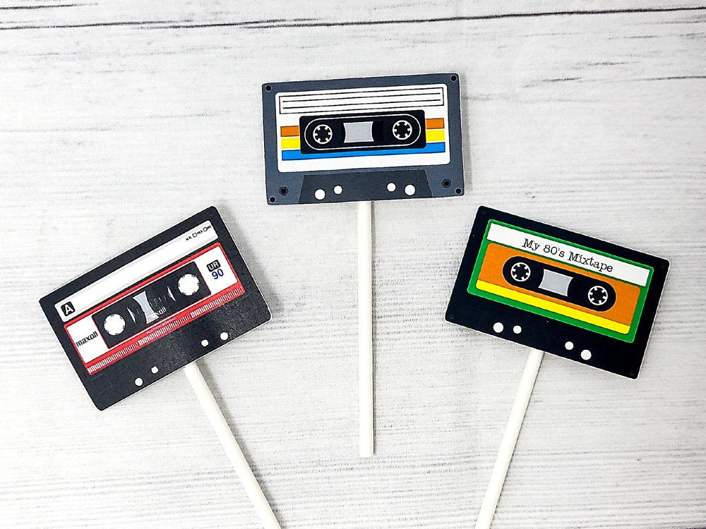 Cassette Tape Cupcake Toppers Crafty Cue