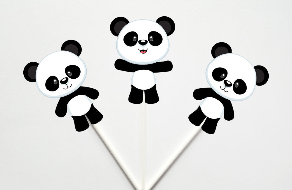 Panda Bear Cupcake Toppers, Panda Cupcake Toppers (21817937A) – CRAFTY CUE