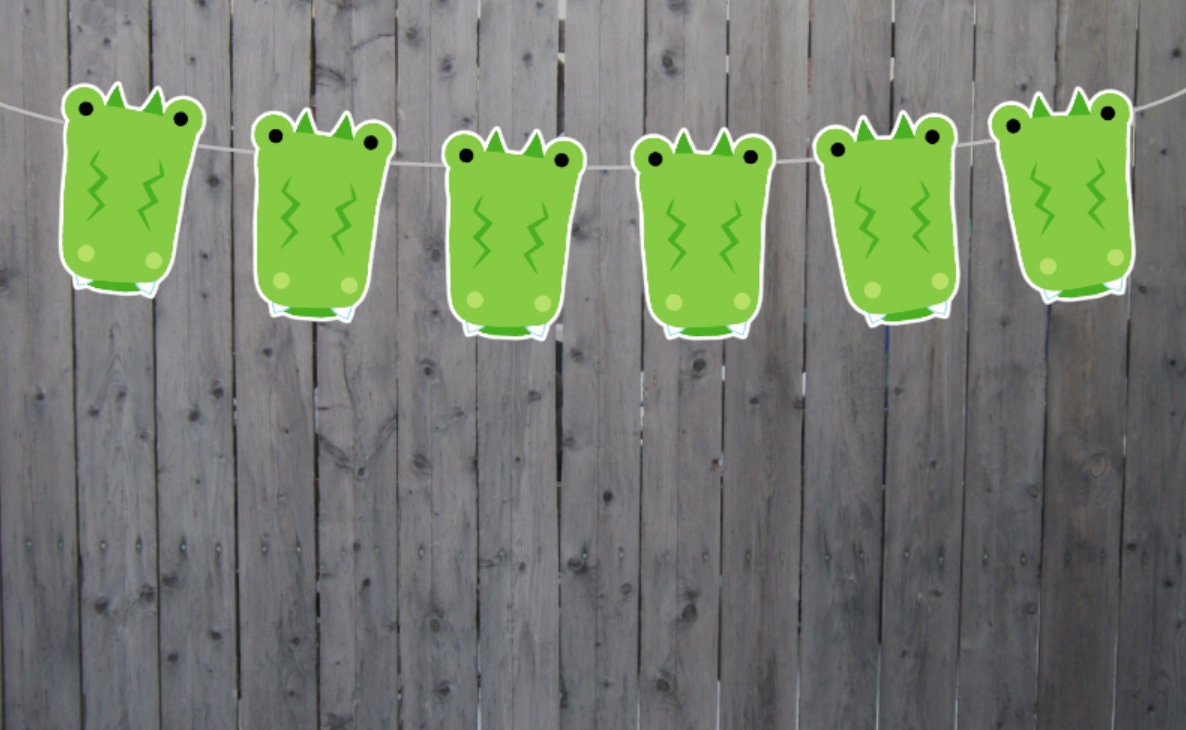 Alligator Garland, Alligator Banner, Alligator Birthday, Alligator Bab ...