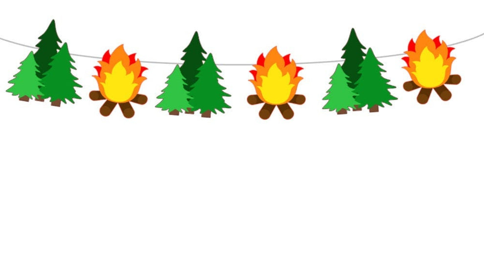Fire Garland, Camping Garland, Camp Fire Garland, Camping Banner, Camp ...
