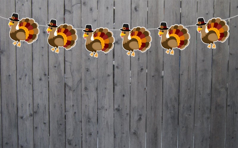 Turkey Garland, Turkey Banner, Thanksgiving Banner, Thanksgiving Garla ...