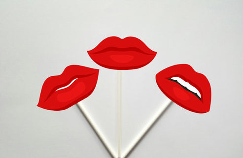 Lips Goody Bags, Lips Favor Bags, Lips Gift Bags, Bridal Shower, Bache ...
